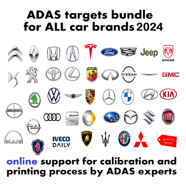 ADAS target pattern files for all car brands – download ADAS targets online