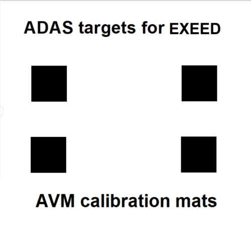 EXEED AVM ADAS calibration target mats TYPE 1 - DIGITAL PATTERNS ONLY ...