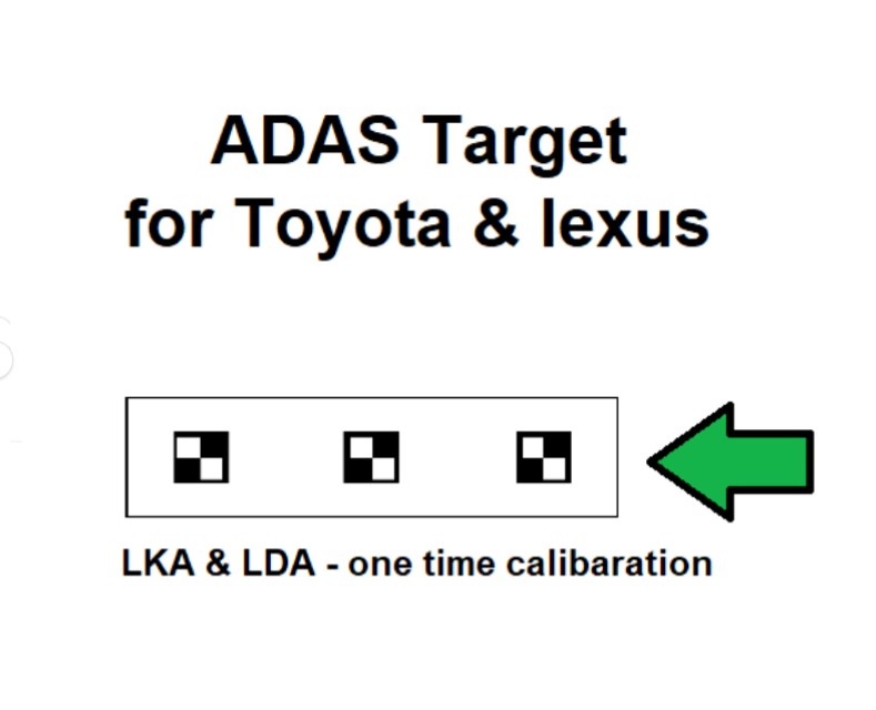 Toyota & Lexus ADAS one time calibration target - DIGITAL PATTERN ONLY ...